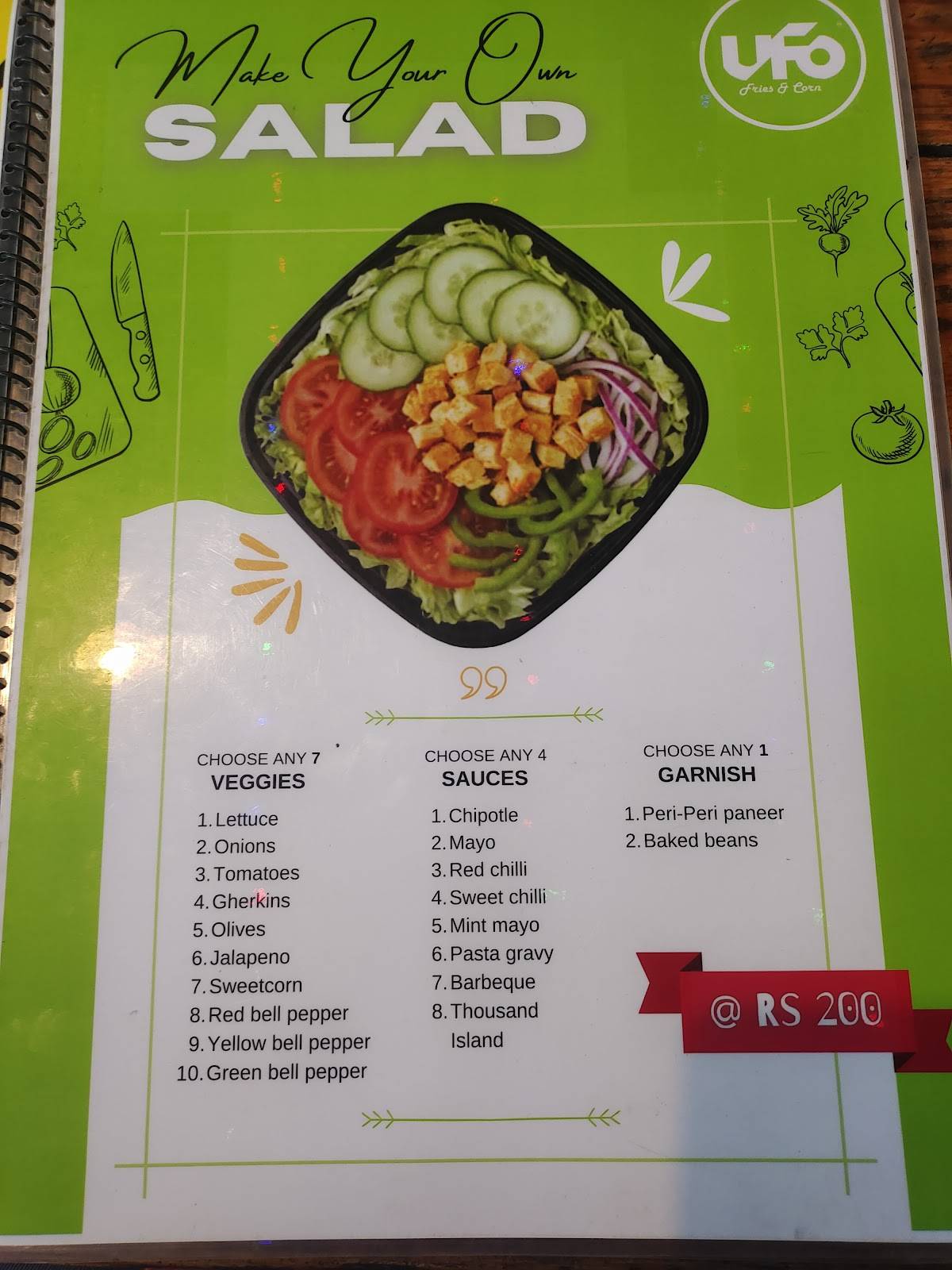 Menu at UFO Fries & Corn Baner, Pune