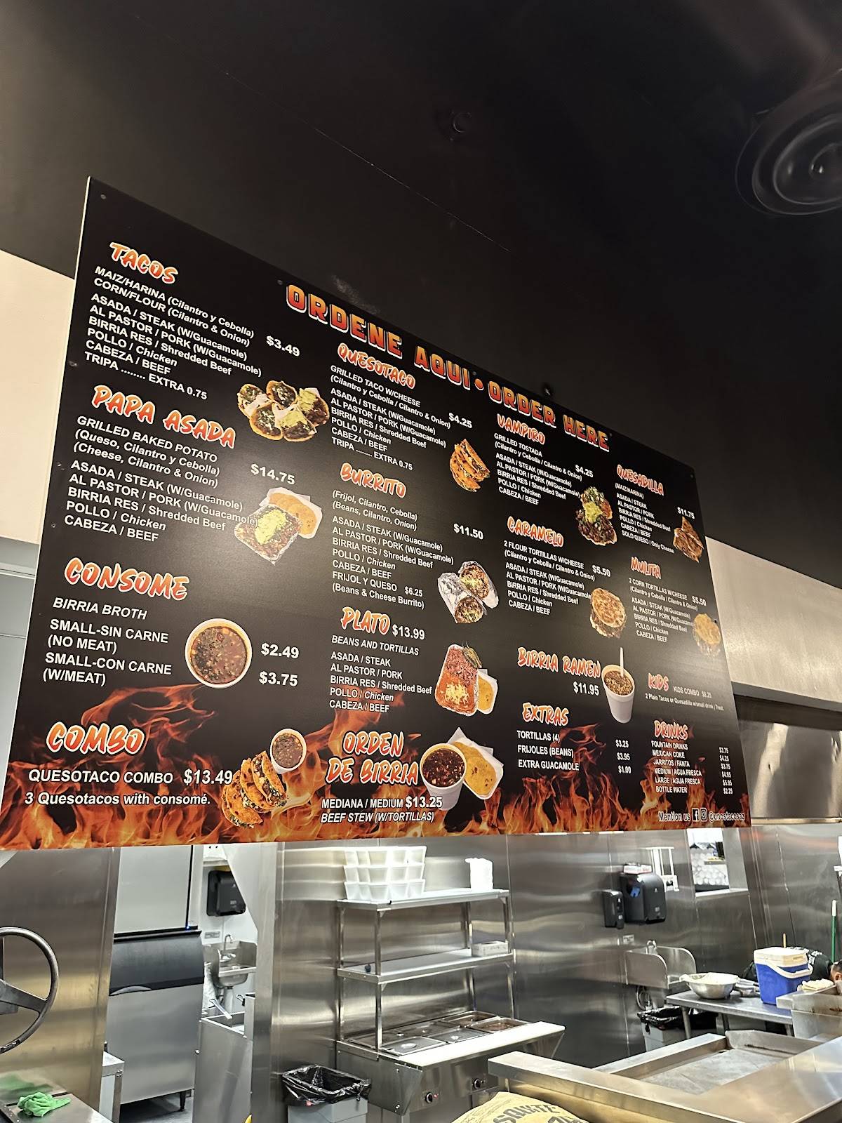 Menu at UNOS TACOS Y BIRRIA restaurant, Phoenix