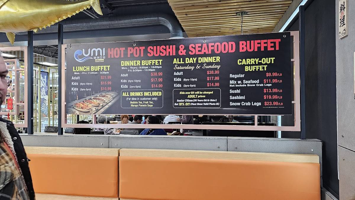 Menu at Umi Hotpot Sushi & Seafood Buffet restaurant, Albany