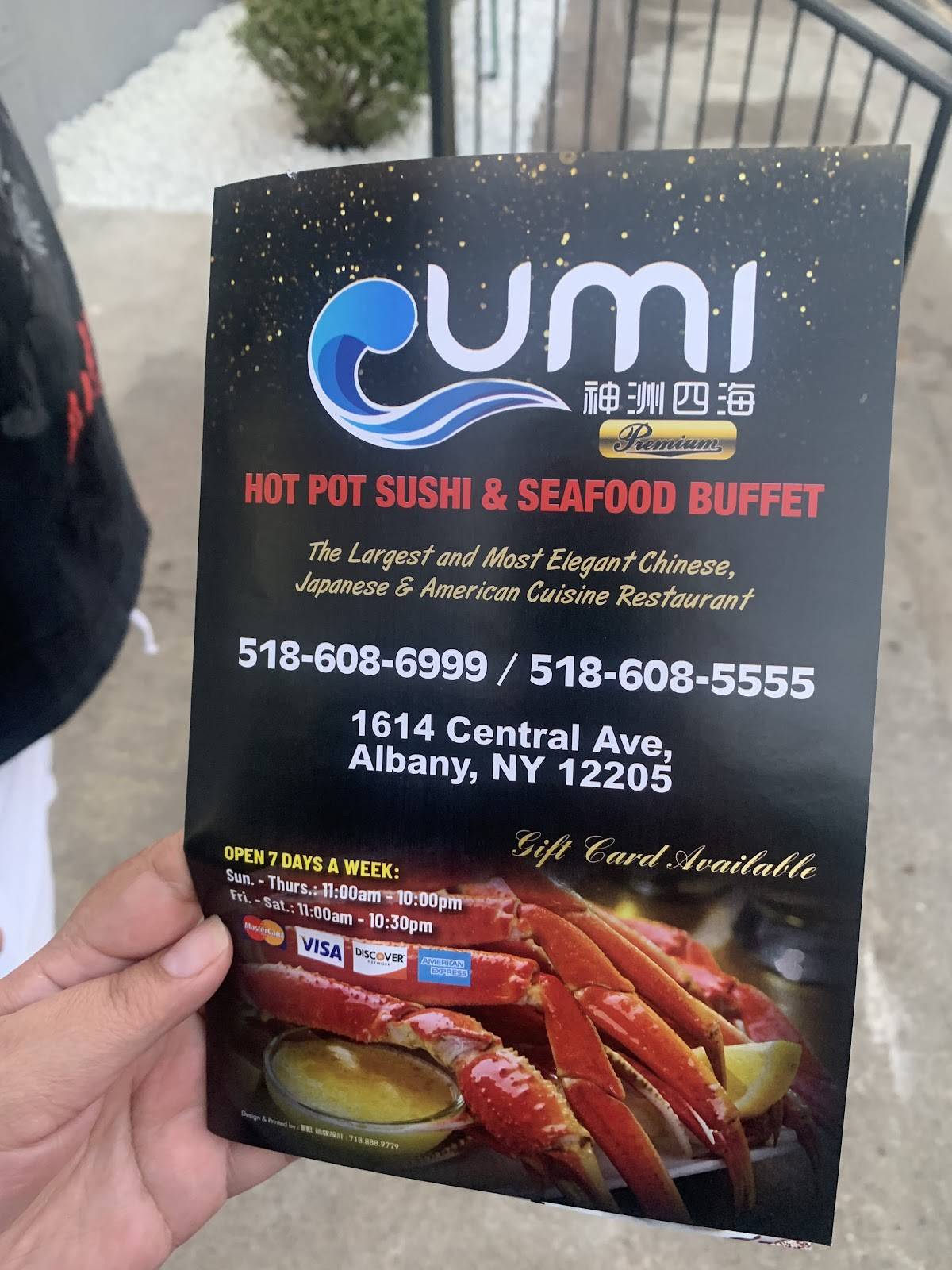 Menu at Umi Hotpot Sushi & Seafood Buffet restaurant, Albany