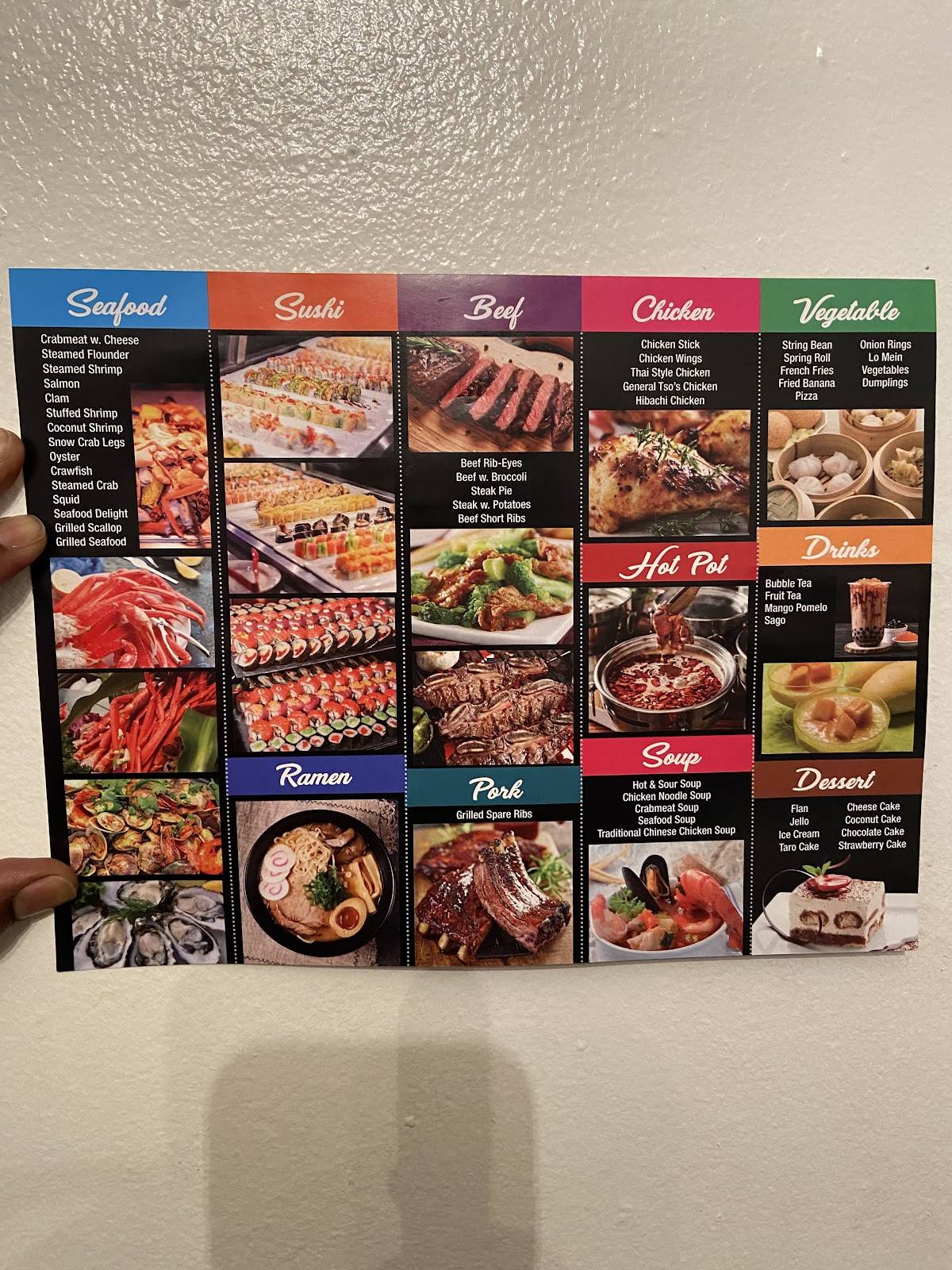 Menu at Umi Hotpot Sushi & Seafood Buffet restaurant, Albany
