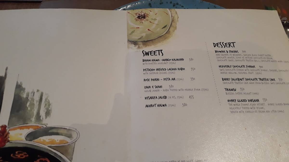 Menu at Under The Neem Trees, Ahmedabad