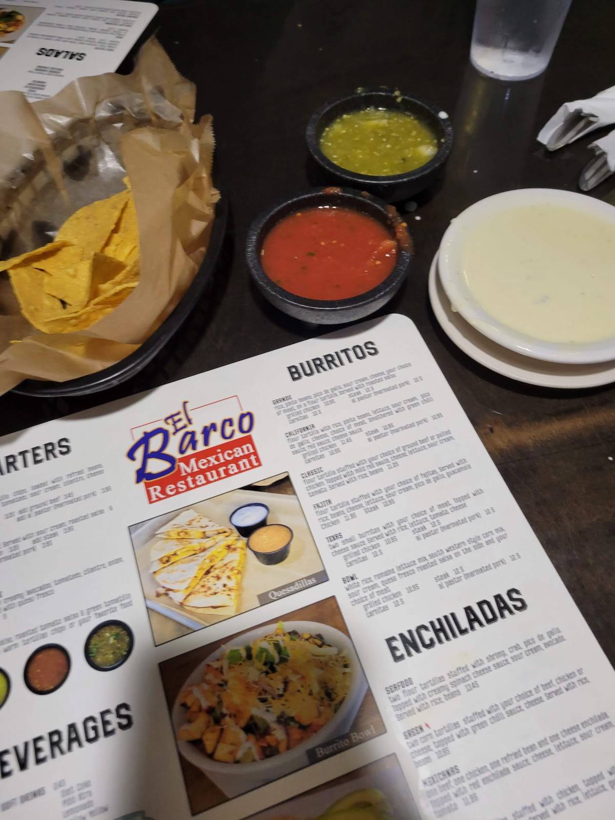 Menu at El Barco Méxican Restaurant, Urbandale