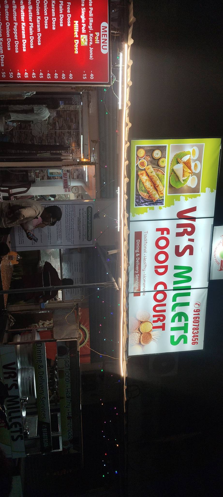 Menu at VR's Millets Food Court, Bheemili