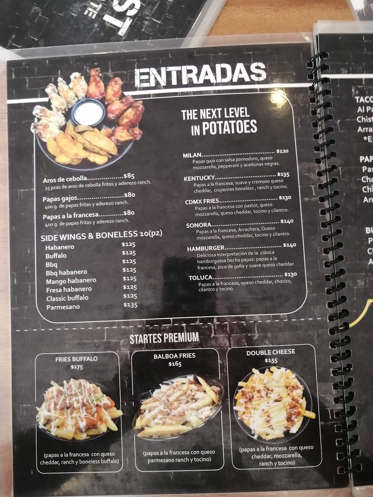 Menu at Brooklyn Burgers Tejeria restaurant, Valente Díaz