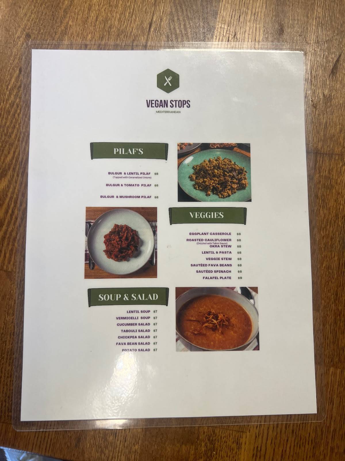 Menu at Vegan Stops restaurant, Garden Grove
