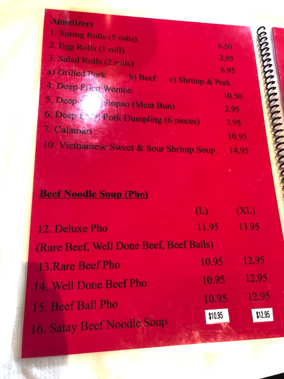 Menu at Vi-Ann Restaurant, Winnipeg, Notre Dame Ave