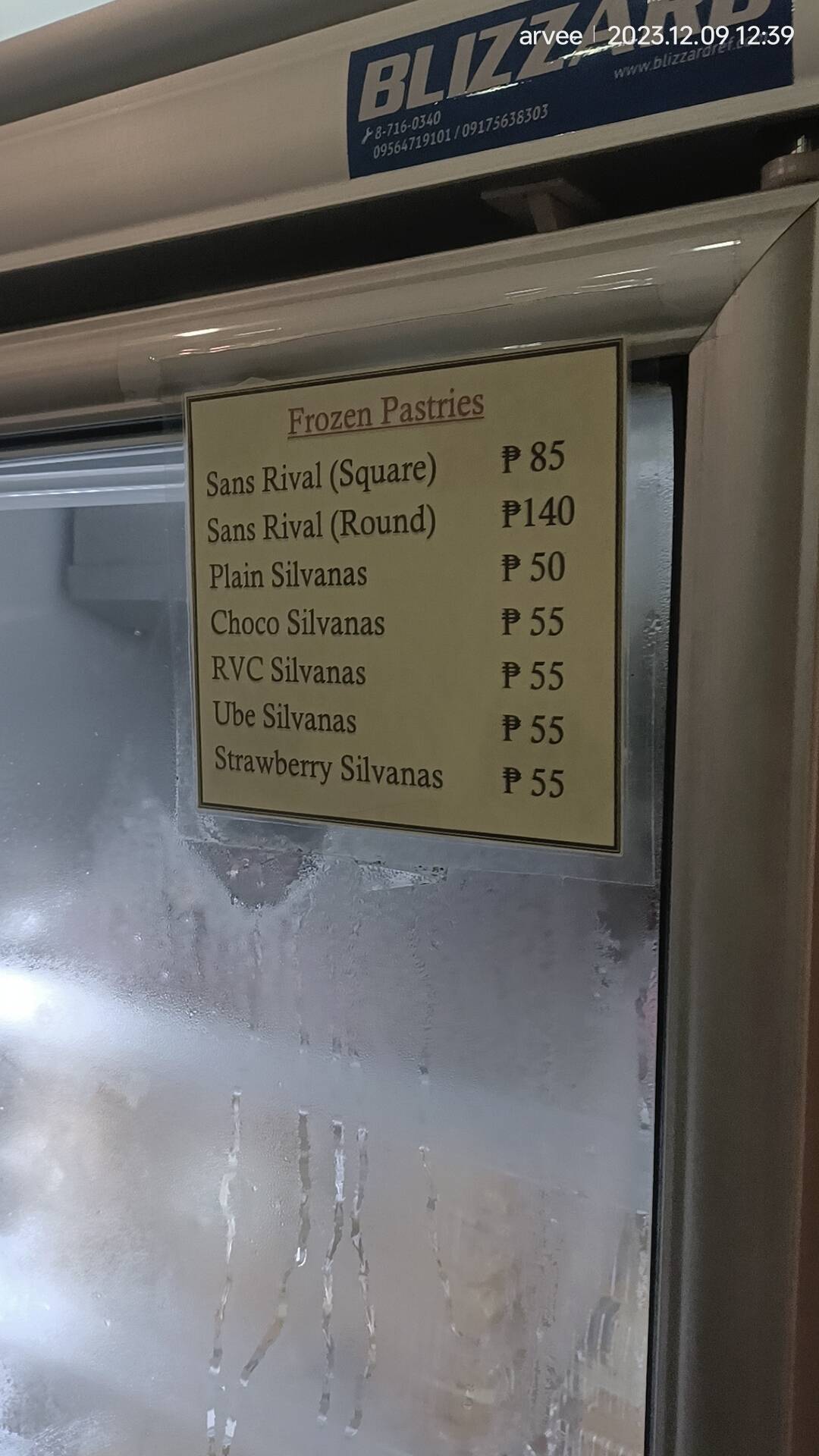 Menu at Victoria Bakery Centermall, Baguio, Ground Floor