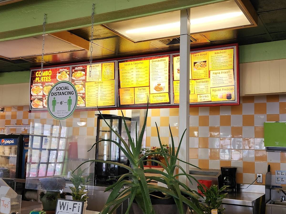 Menu at Victor's Taco Shop restaurant, Springfield, E Main St