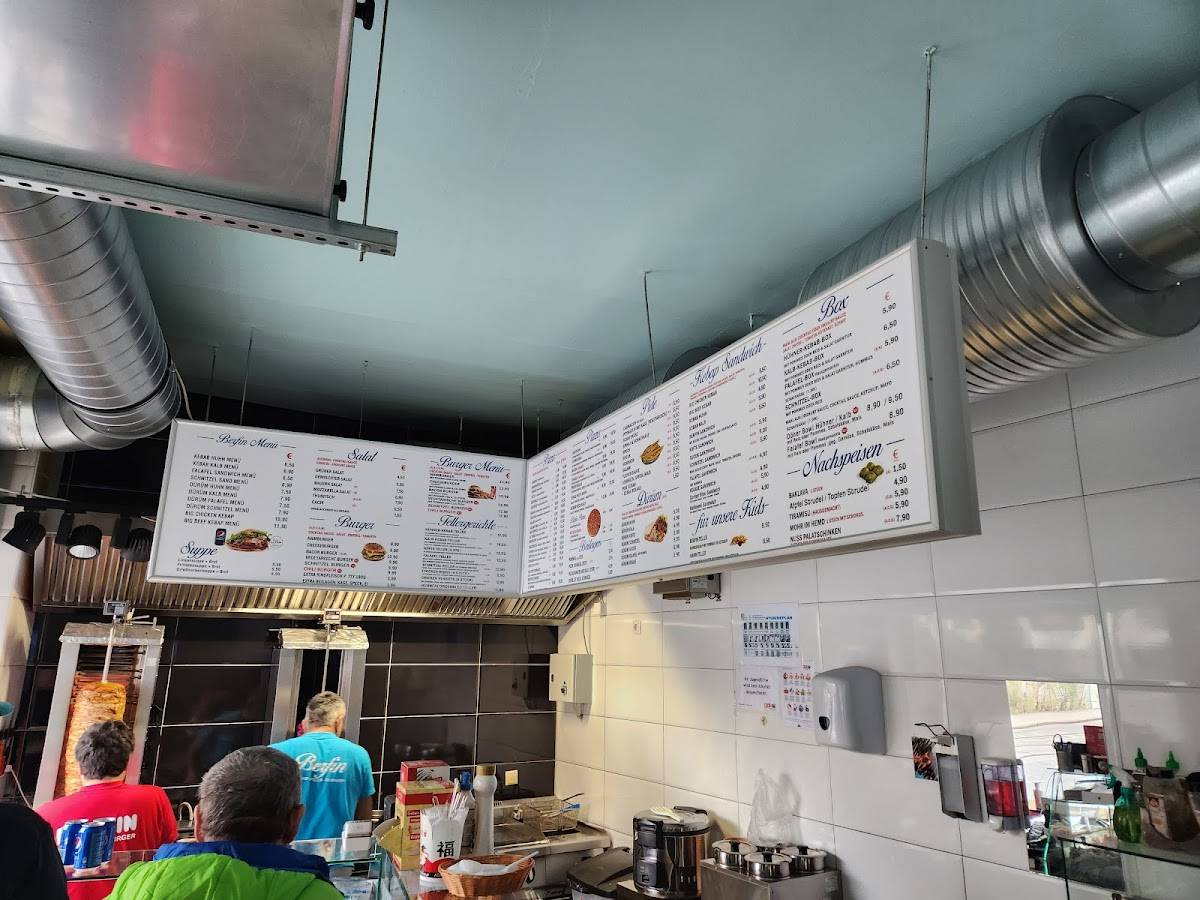 Speisekarte von Pizzeria BERFIN Kebab-Burger-Schnitzel Wien, Wien
