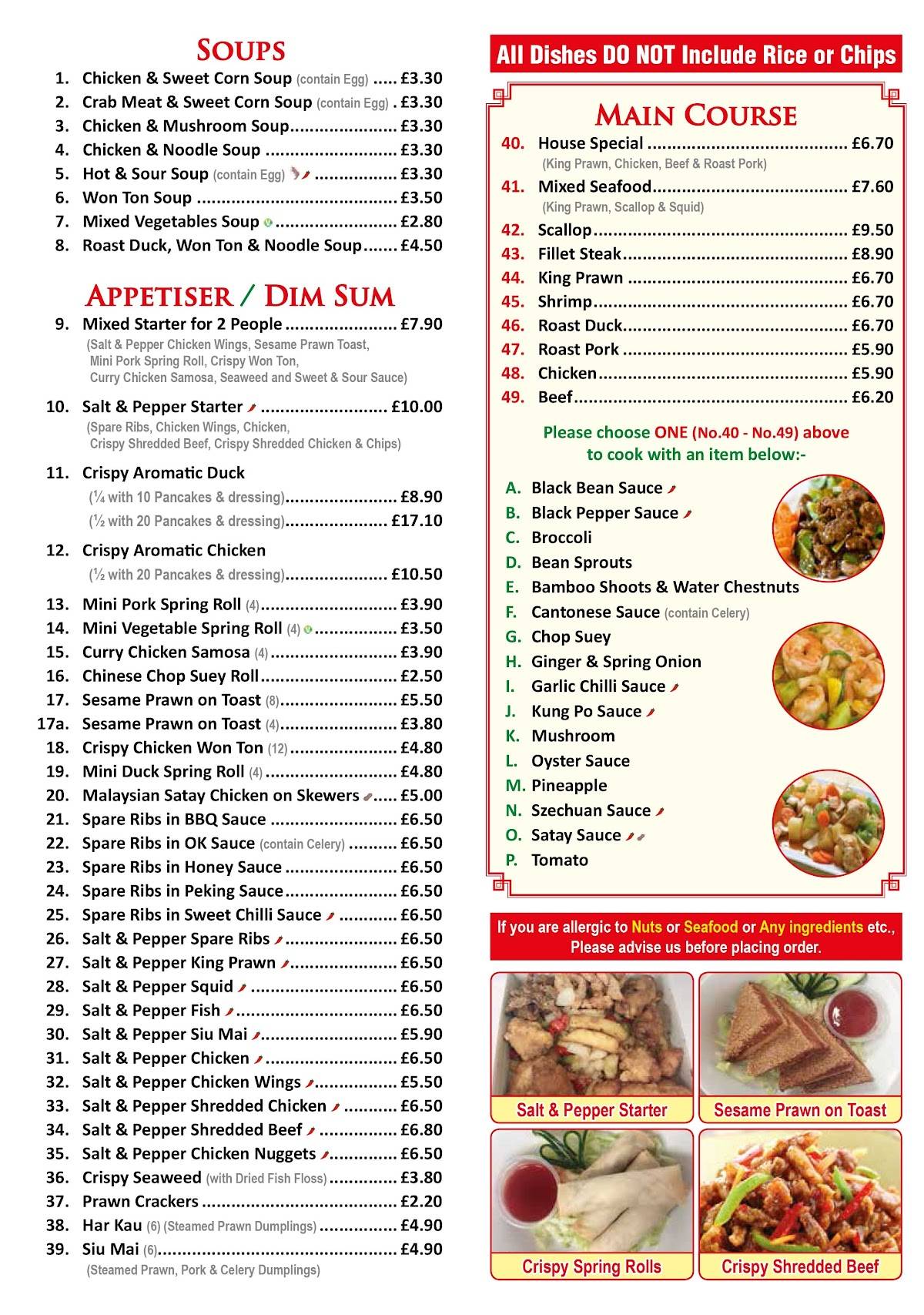 Menu at Village Chippy restaurant, Newton-le-Willows
