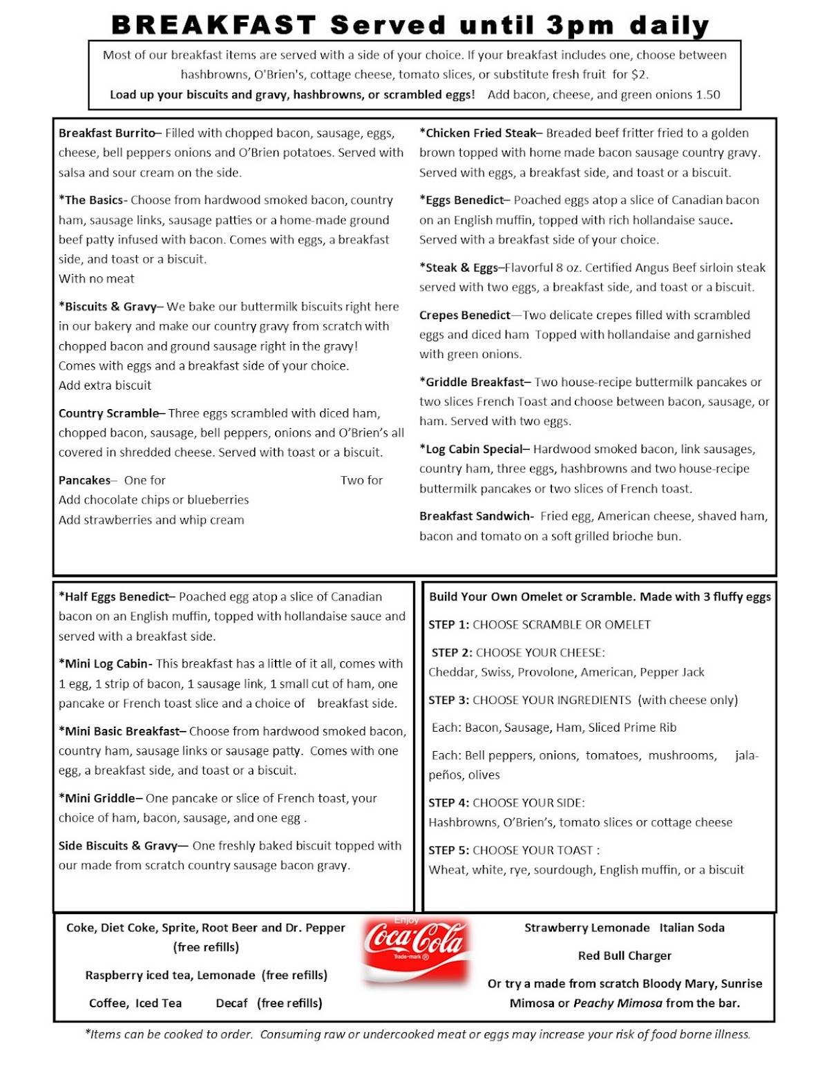 Menu at Village Taphouse & Grill pub & bar, Marysville, 3rd St