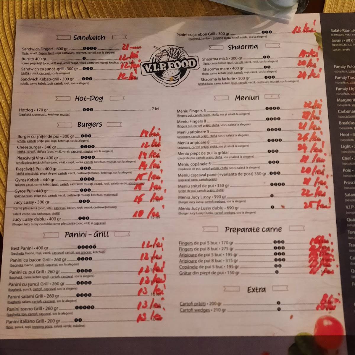 Menu at Vip Food, Hațeg