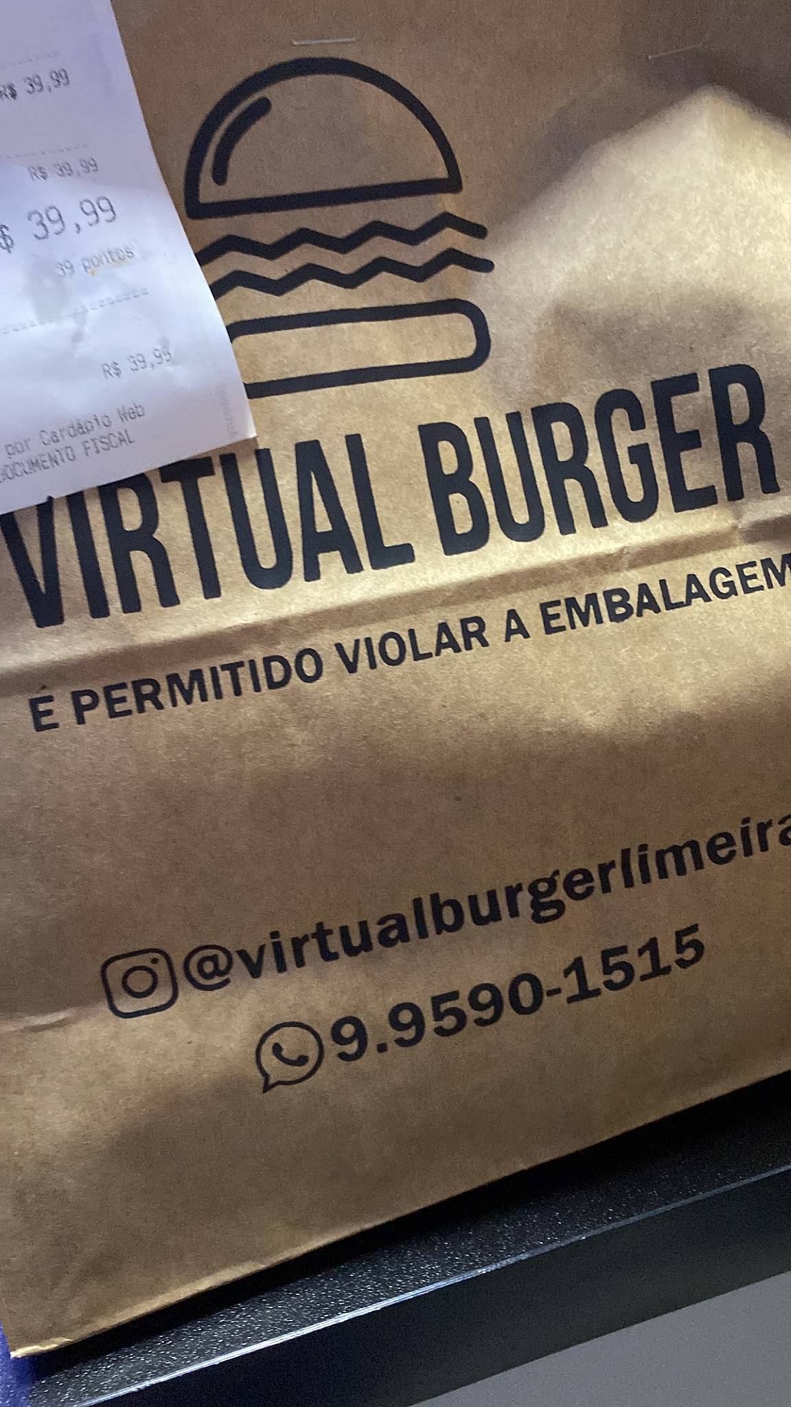 Menu em Virtual Burger restaurante, Limeira
