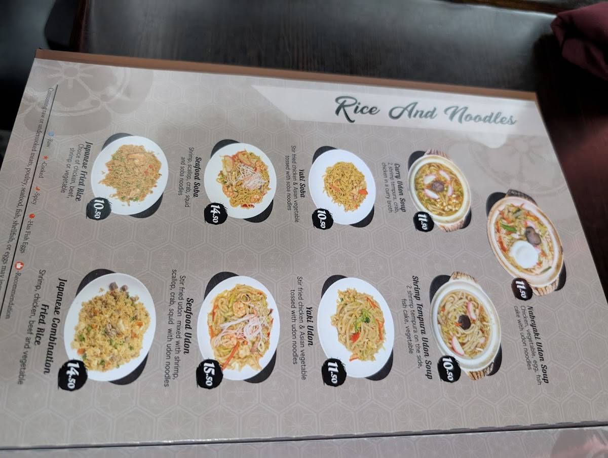 Menu at Volcano Sushi Bar & Hibachi, Del City, Main St #103