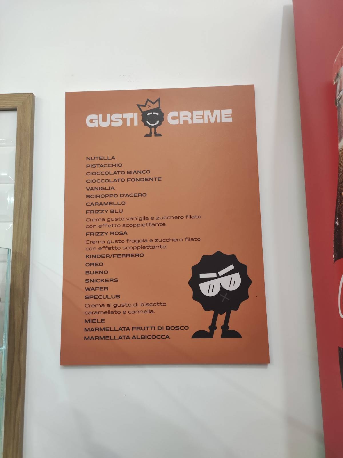 Menu au Waffle's Gang desserts, Aversa