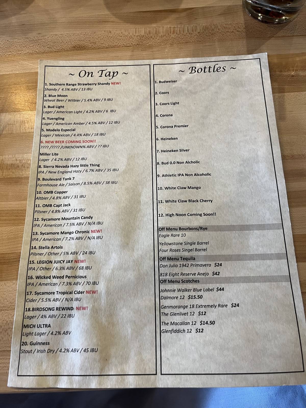 Menu at Walnut Grill Ballantyne pub & bar, Charlotte