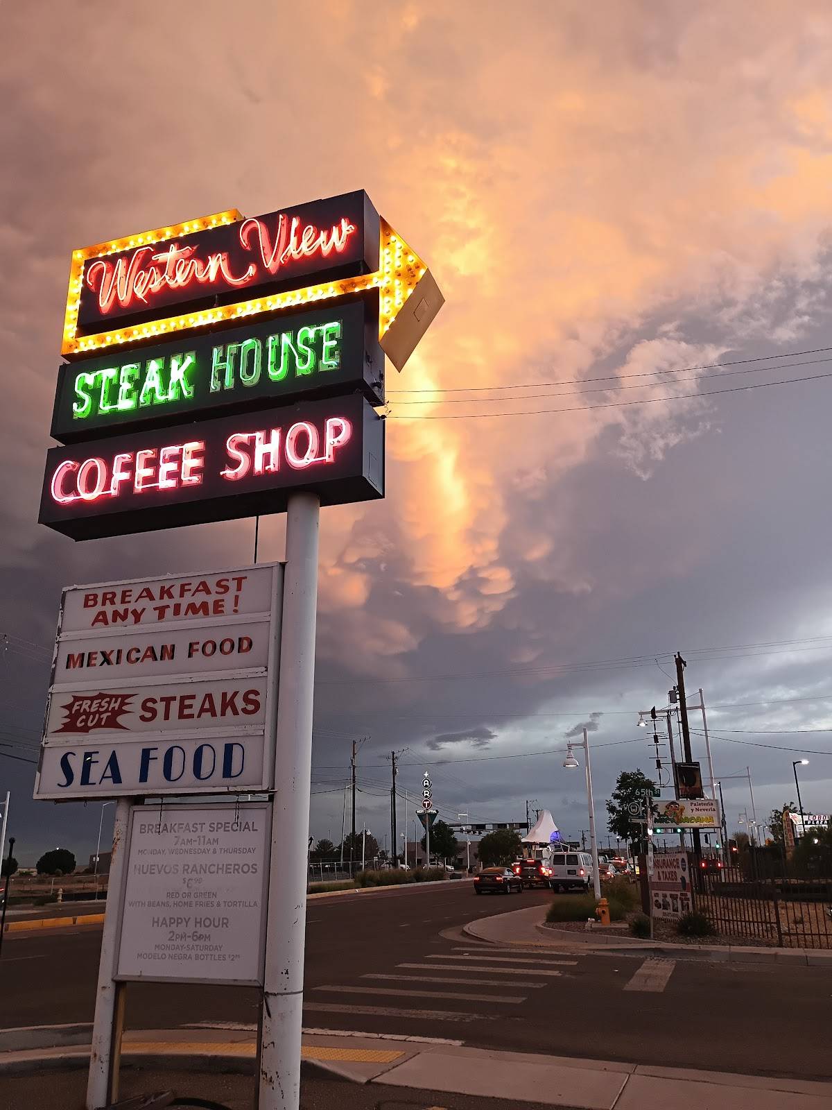 Menu at Western View Steak Diner and House steakhouse, Albuquerque