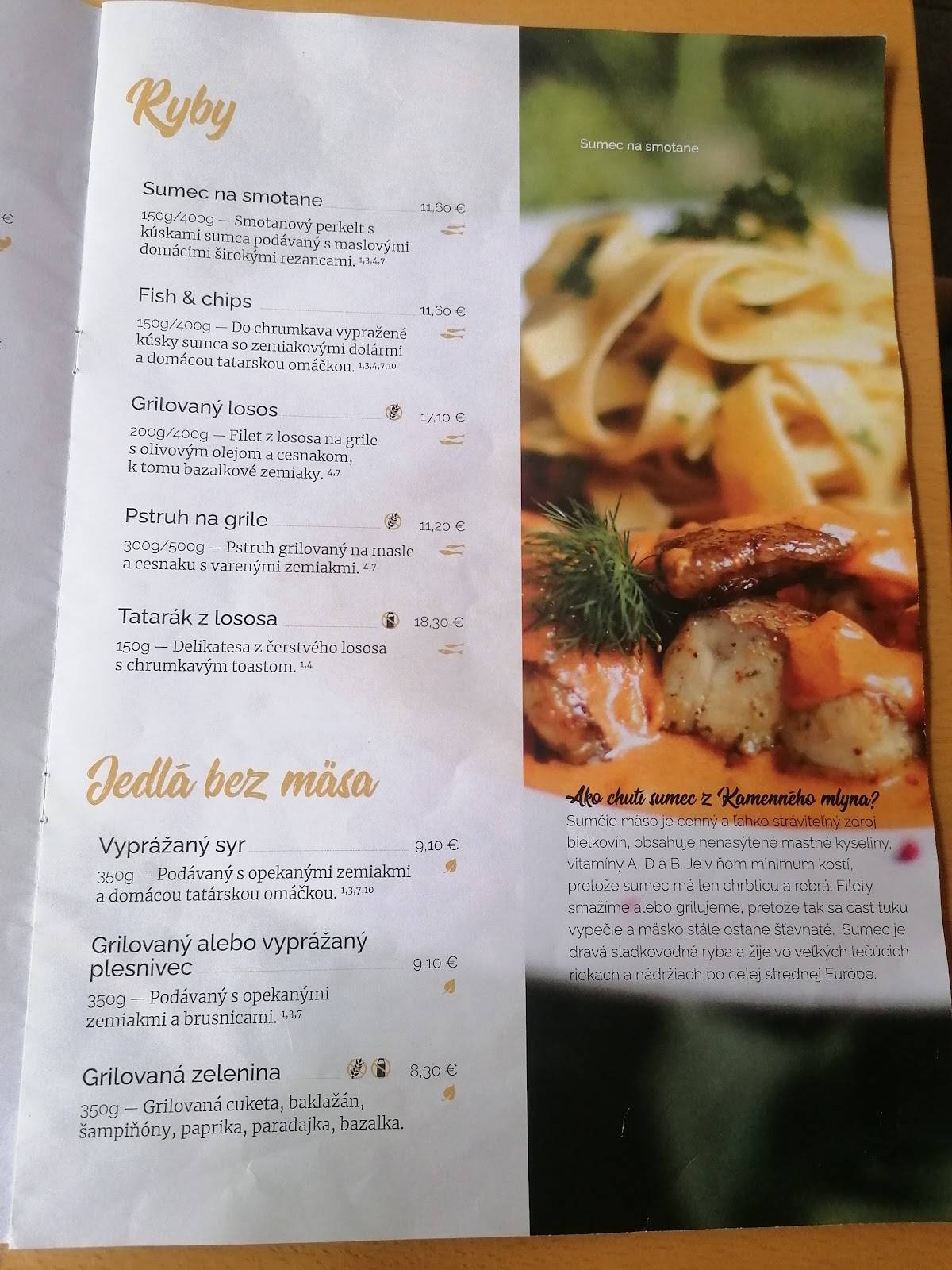 Menu at Wetzlerov Dom restaurant, Trnava
