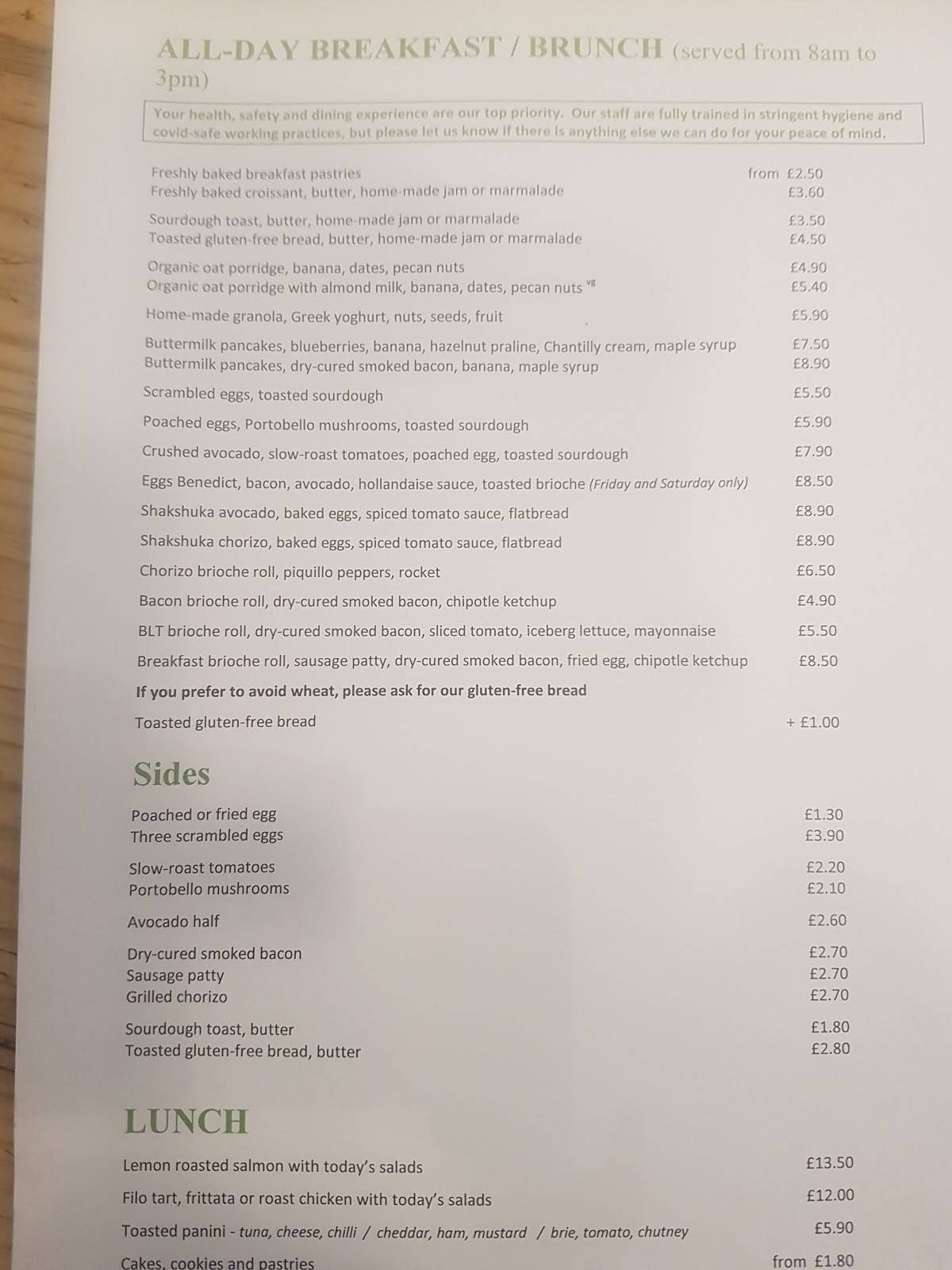 Menu at What's Cooking cafe, Thame