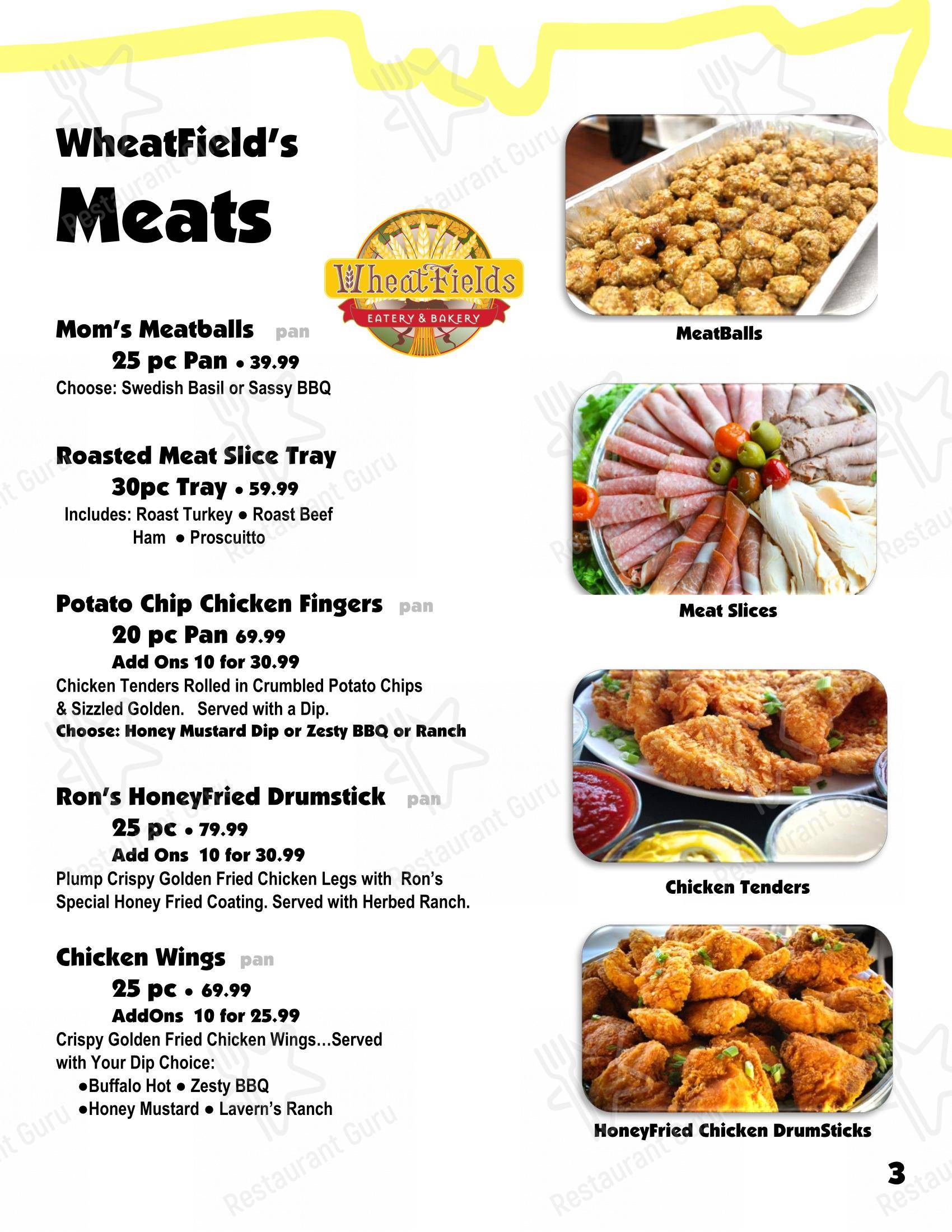 Menu at WheatFields Eatery & Bakery, Omaha, S 103rd St