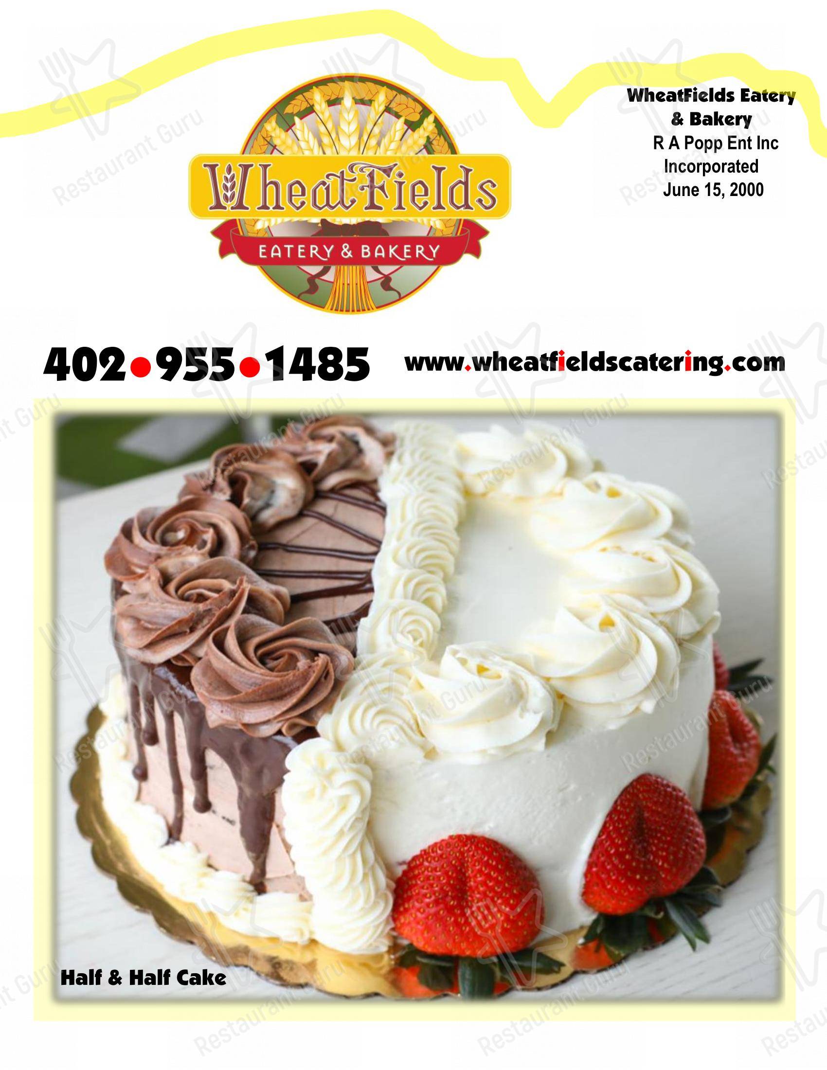 Menu at WheatFields Eatery & Bakery, Omaha, S 103rd St