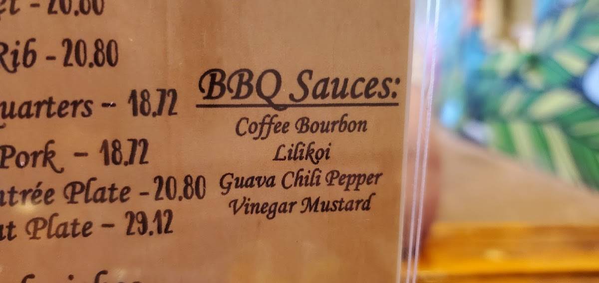 Menu at Whiskey Smoke 808 BBQ, Kaneohe