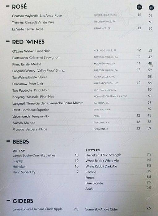 Menu at White Rabbit Double Bay cafe, Double Bay, 53 Bay St