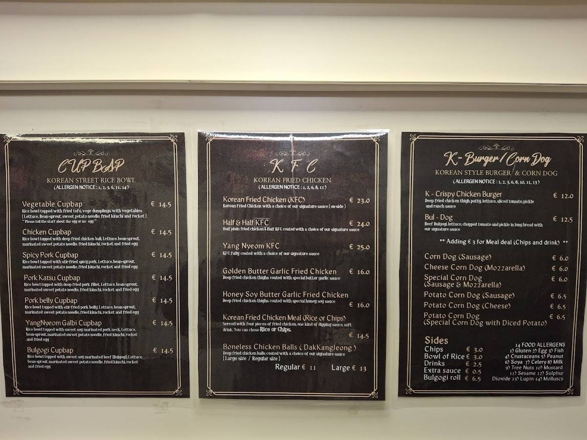 Menu at White Rabbit Capel Street restaurant, Dublin