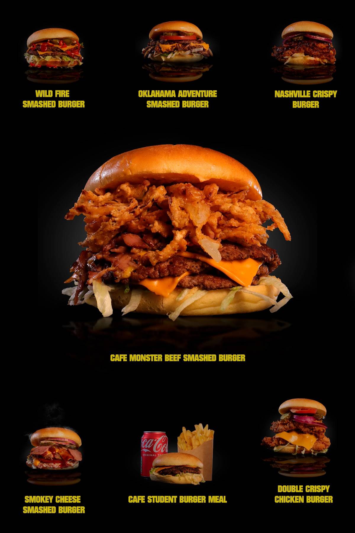 Menu at Burger Cafe, Wigston