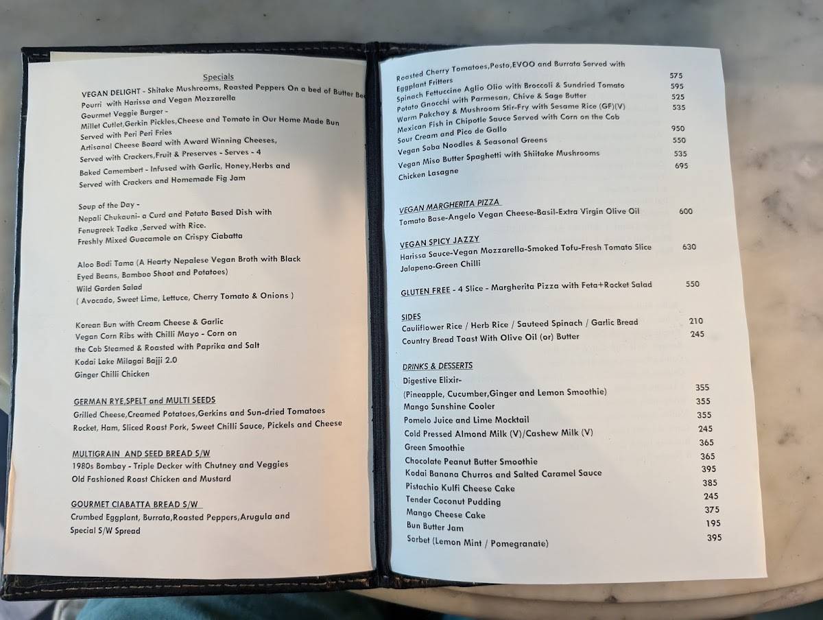 Menu at Wild Gardencafe, Chennai, Amethyst