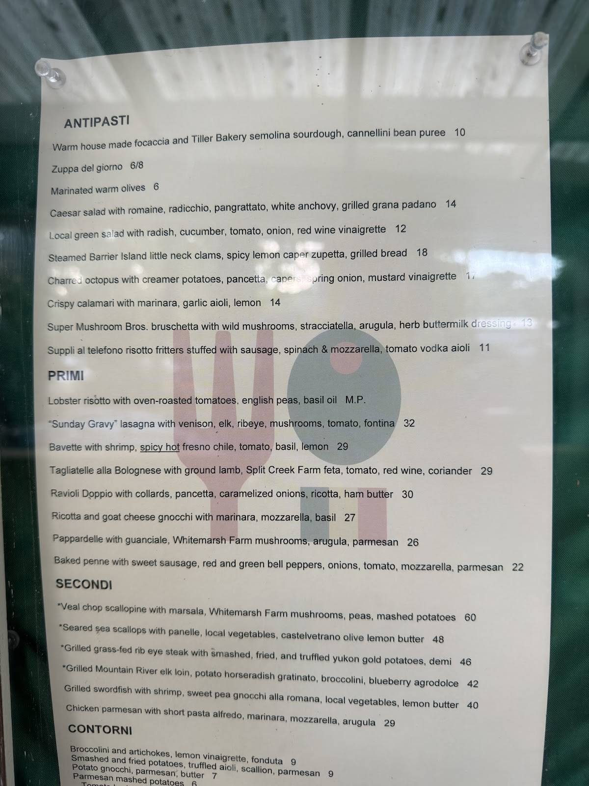 Menu at Wild Olive Restaurant - Johns Island, SC, Johns Island