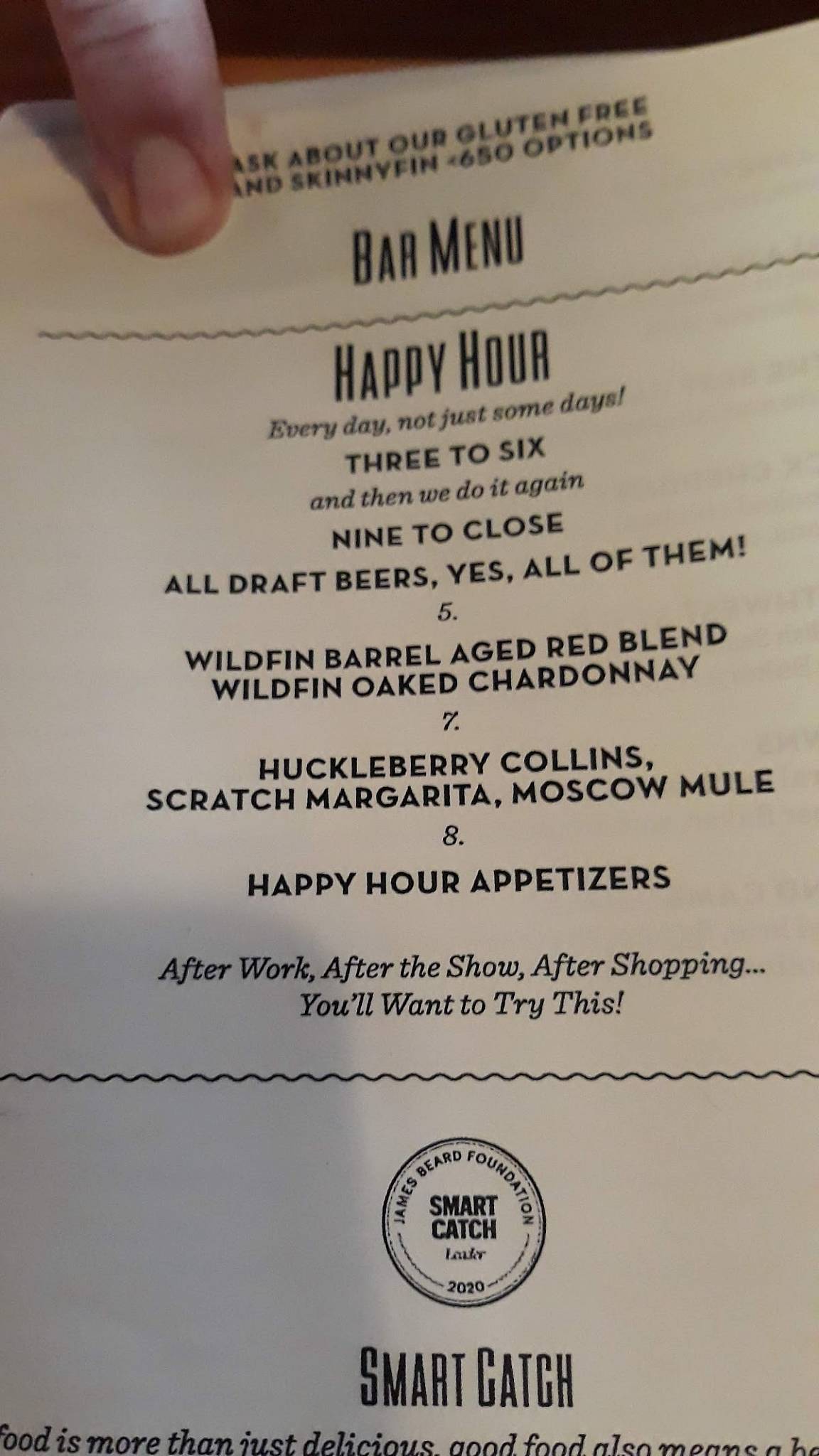 Menu at WildFin American Grill pub & bar, Tacoma