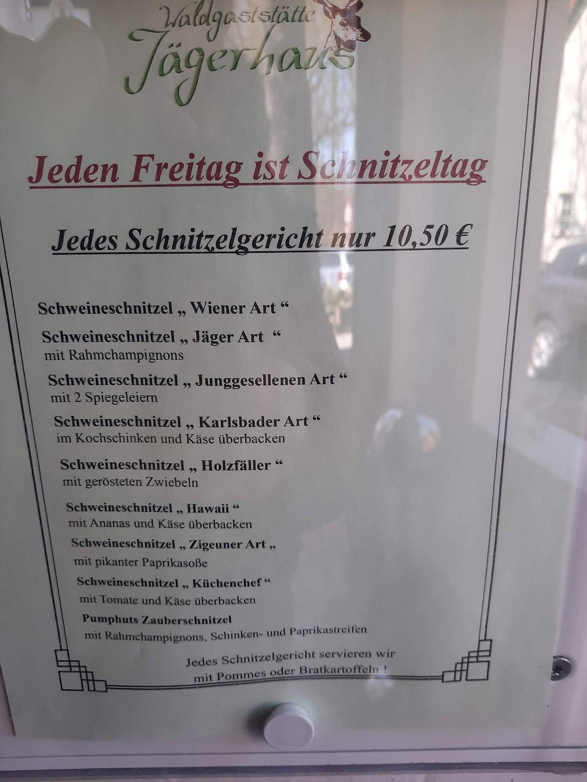 Speisekarte von Jägerhaus restaurant, Wilthen