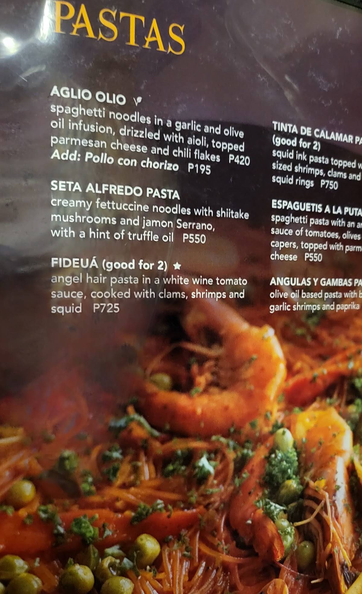 Menu at Wobbly Pan Spanish Bistro Forbes Park restaurant, Makati