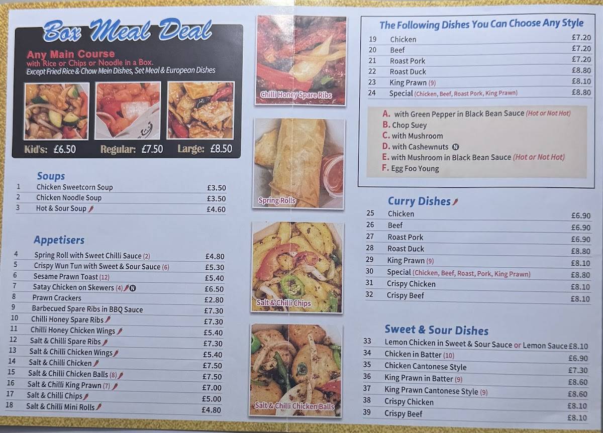 Menu at Wok N’ Go Noodle Bar, East Linton