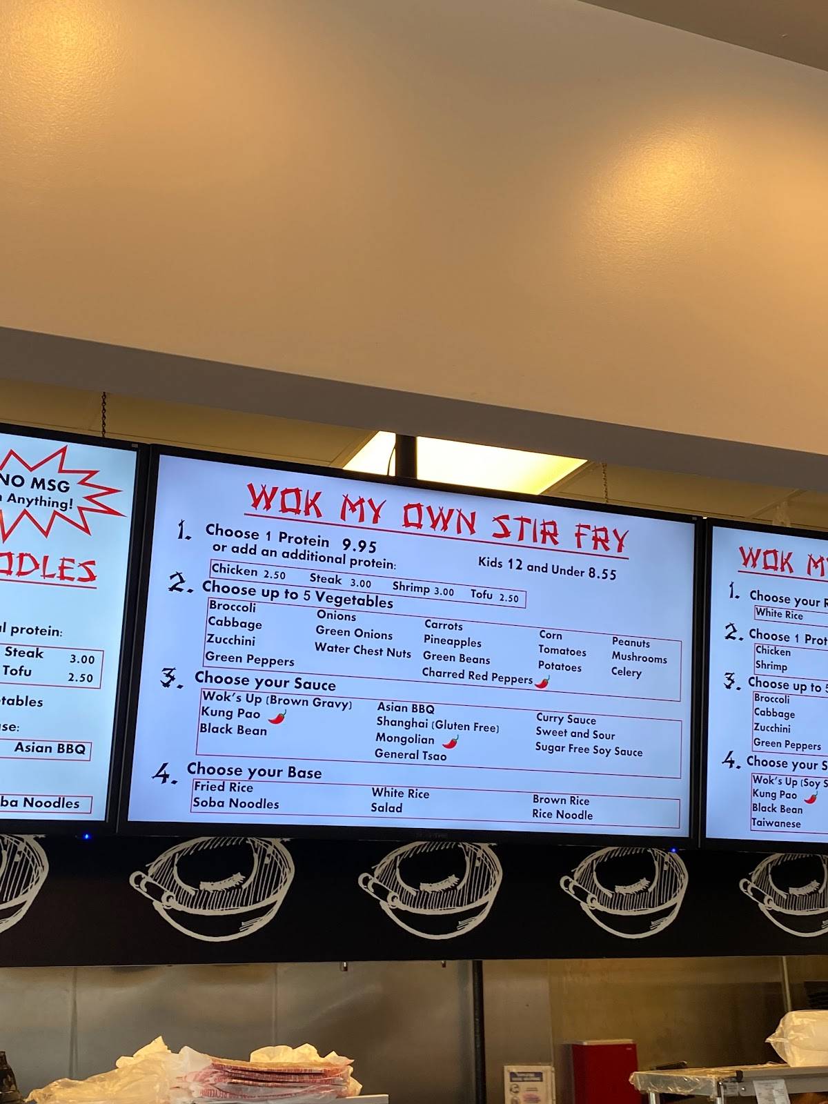 Menu at Wok's Up restaurant, Athens, Oconee Connector #470