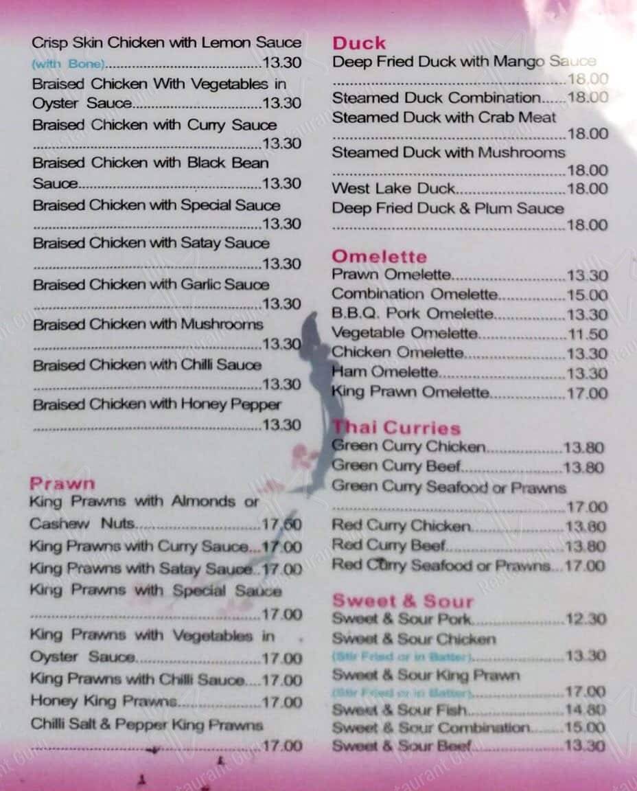 Menu at Wynnum Garden Chinese Restaurant, Wynnum, 92 Tingal Rd