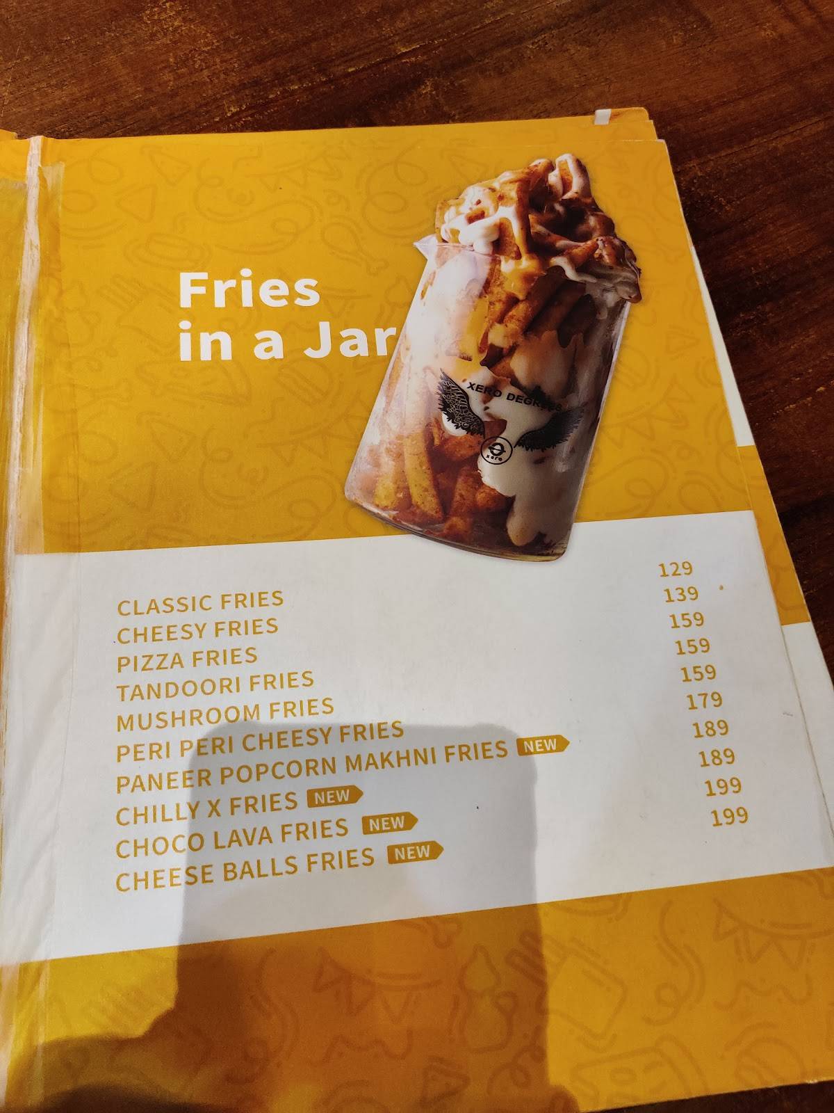 Menu at Xero Degrees, Jalandhar, Shop No.2