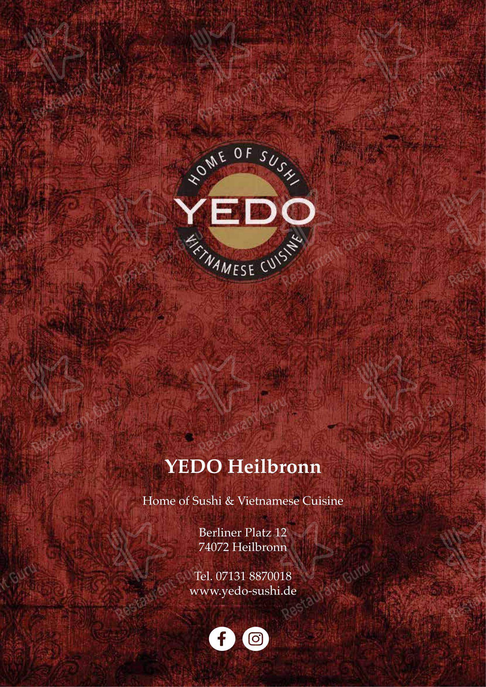 Speisekarte von YEDO Sushi & Fusion Kitchen restaurant, Heilbronn