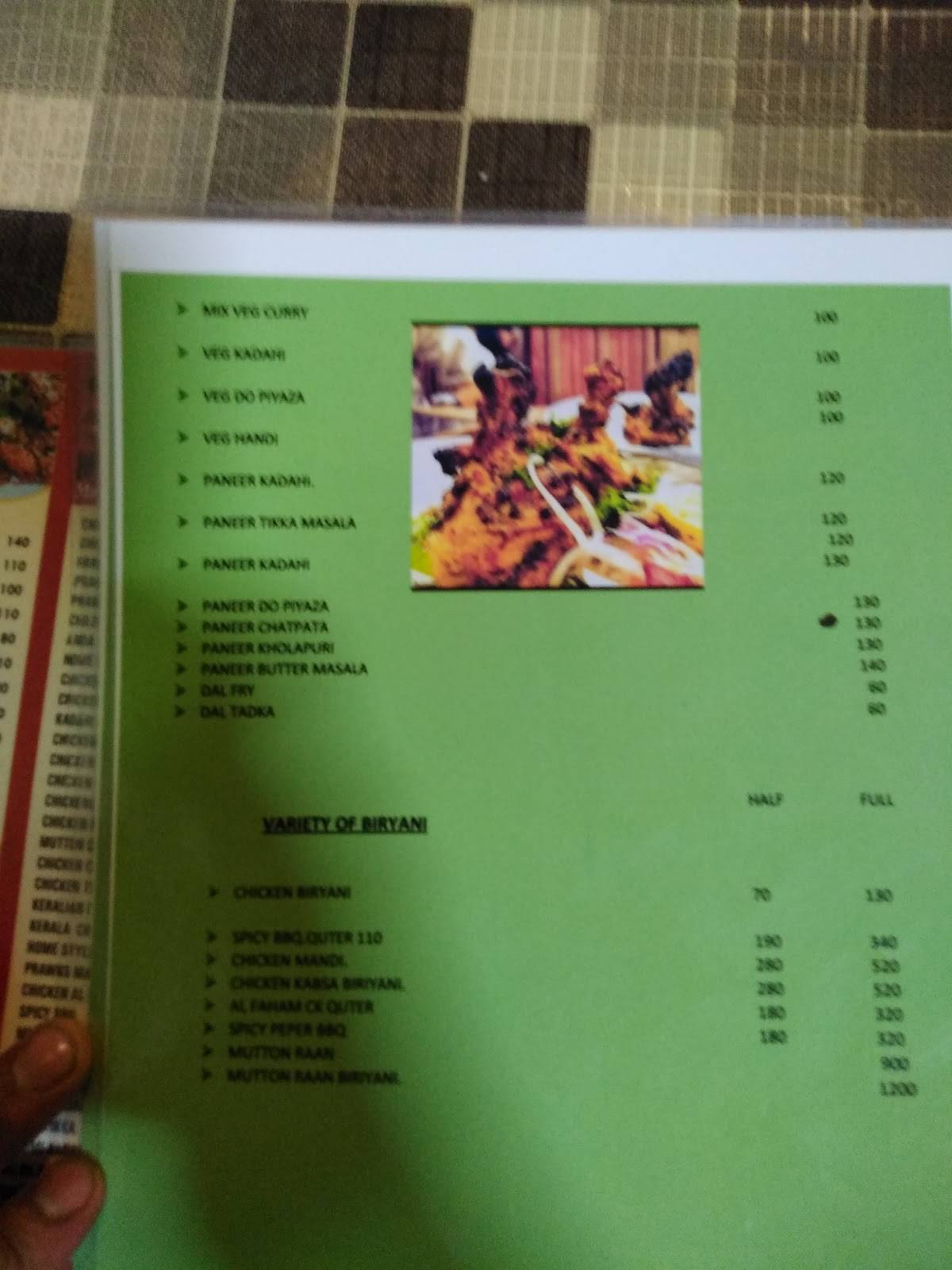 Menu at YES BARBECUE (Arabian Restaurant), Jamshedpur