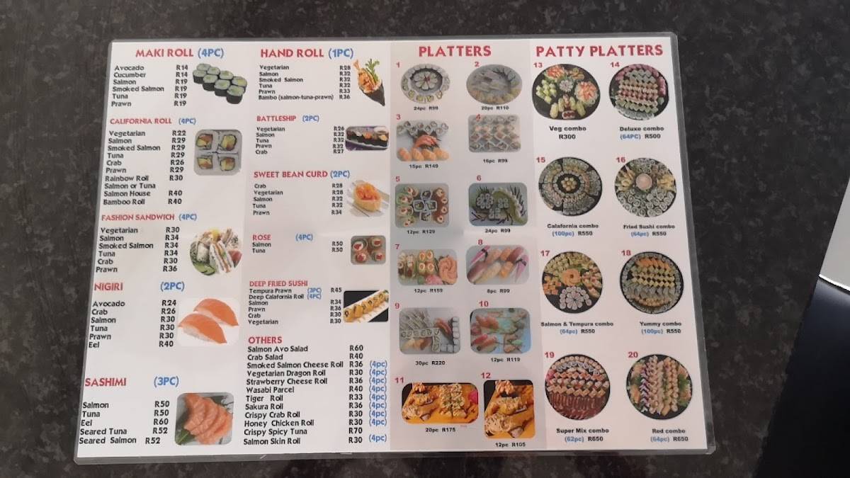 Menu at YUMMY ASIAN Fourways Chinese food and sushi bar, Sandton