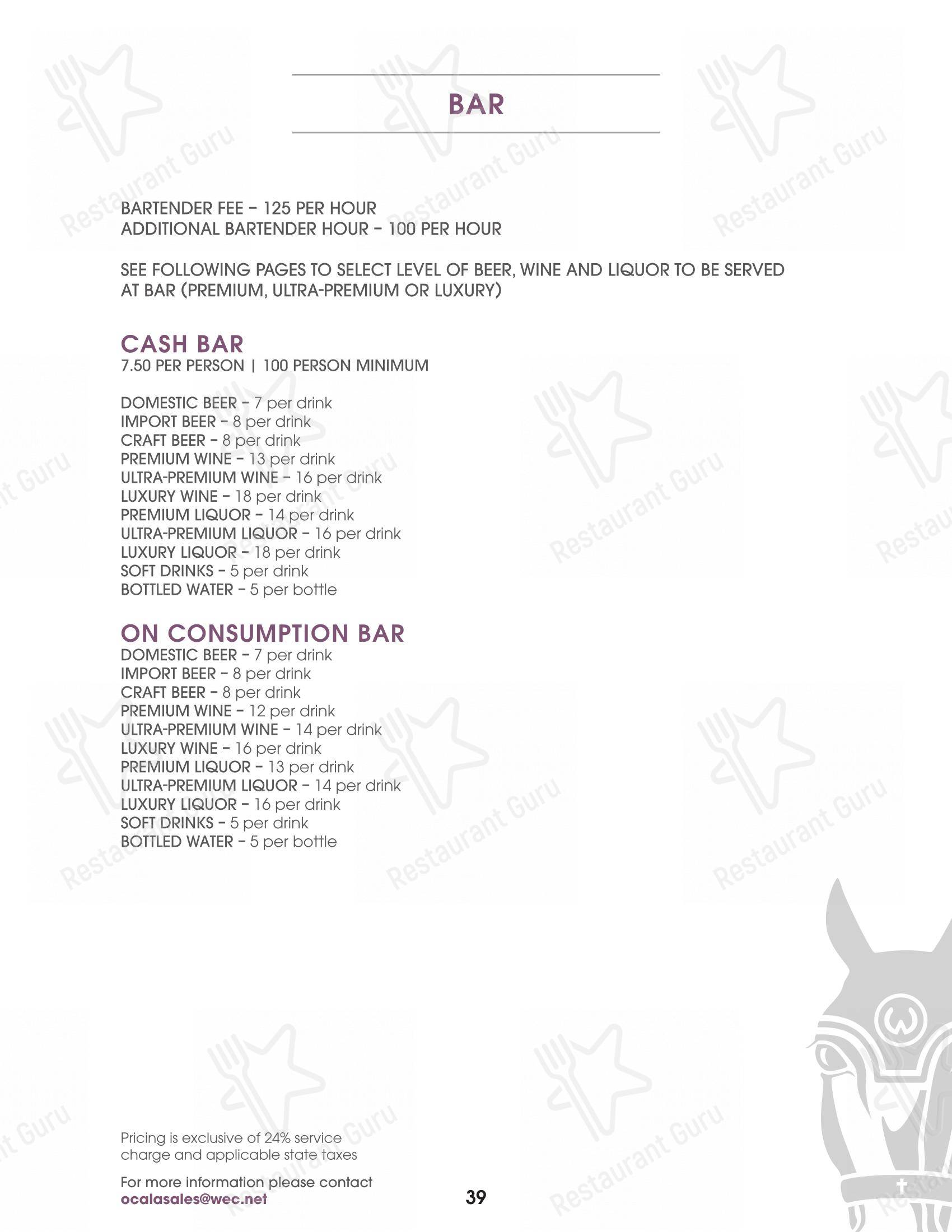 Menu at Yellow Pony Pub & Garden, Ocala