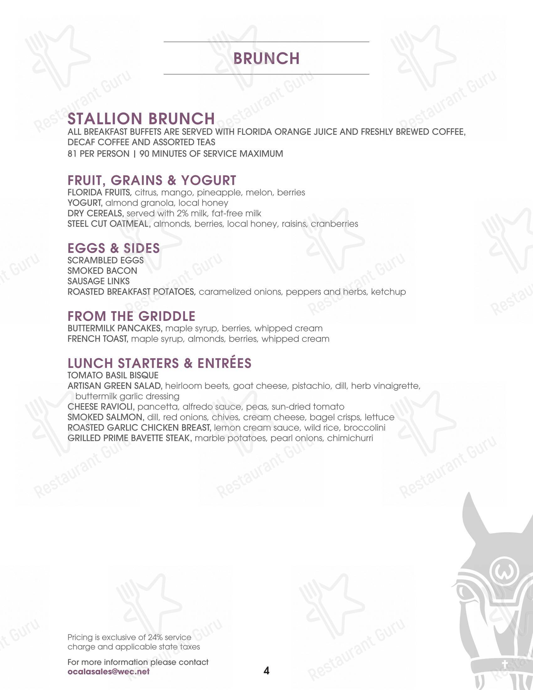Menu at Yellow Pony Pub & Garden, Ocala