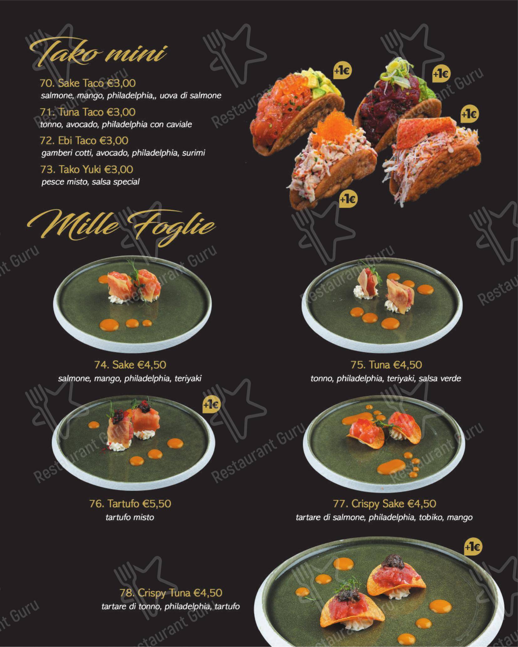 Menu da Yuki Sushi Ragusa ristorante, Ragusa, Viale delle Americhe