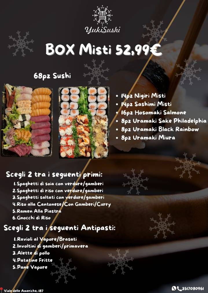 Menu da Yuki Sushi Ragusa ristorante, Ragusa, Viale delle Americhe