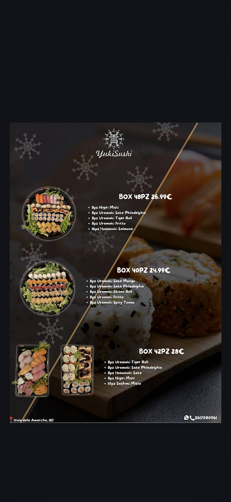 Menu da Yuki Sushi Ragusa ristorante, Ragusa, Viale delle Americhe