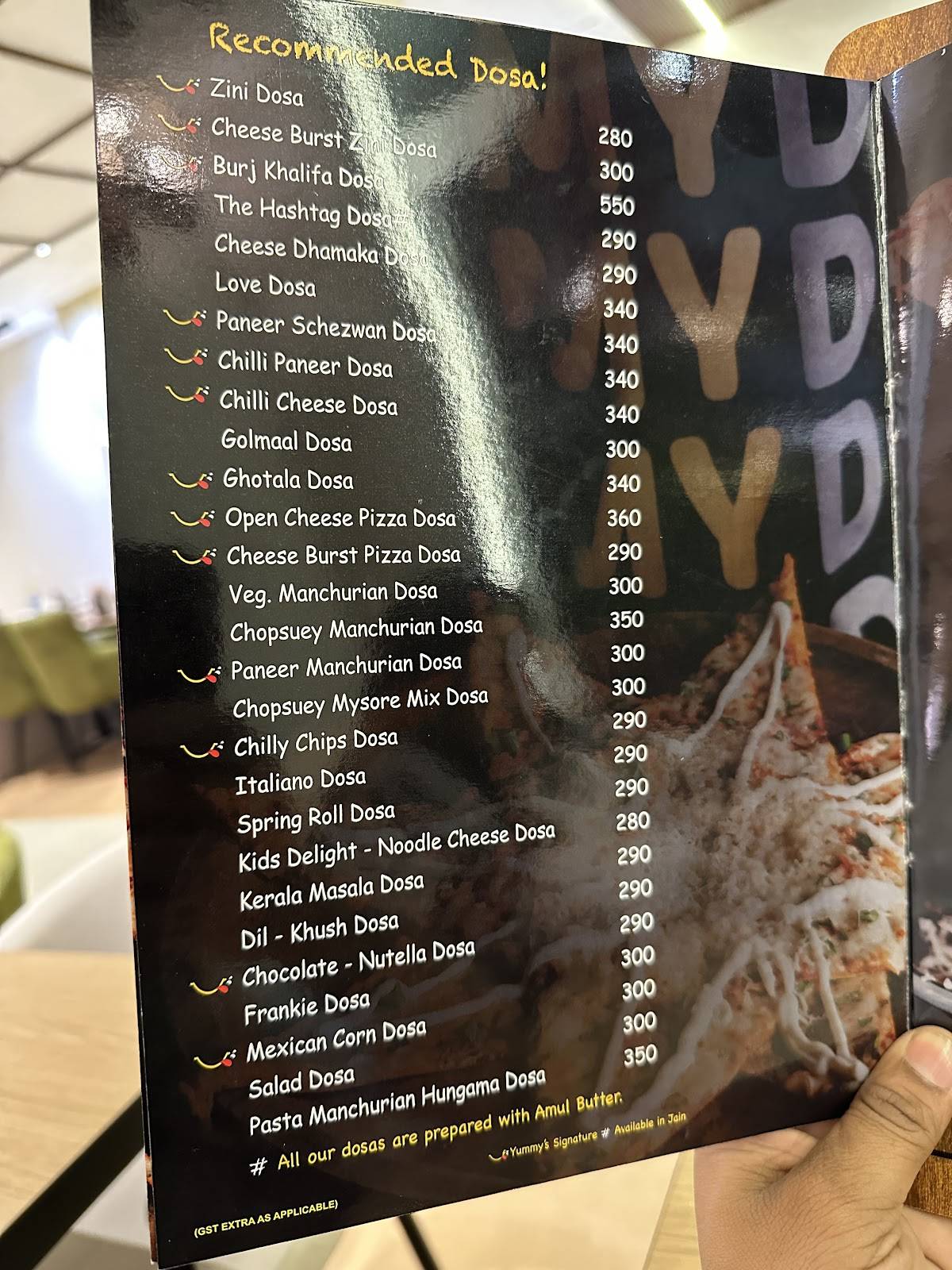Menu at Yummy Dosa Restaurant - South Indian Restaurant In Karkardooma ...