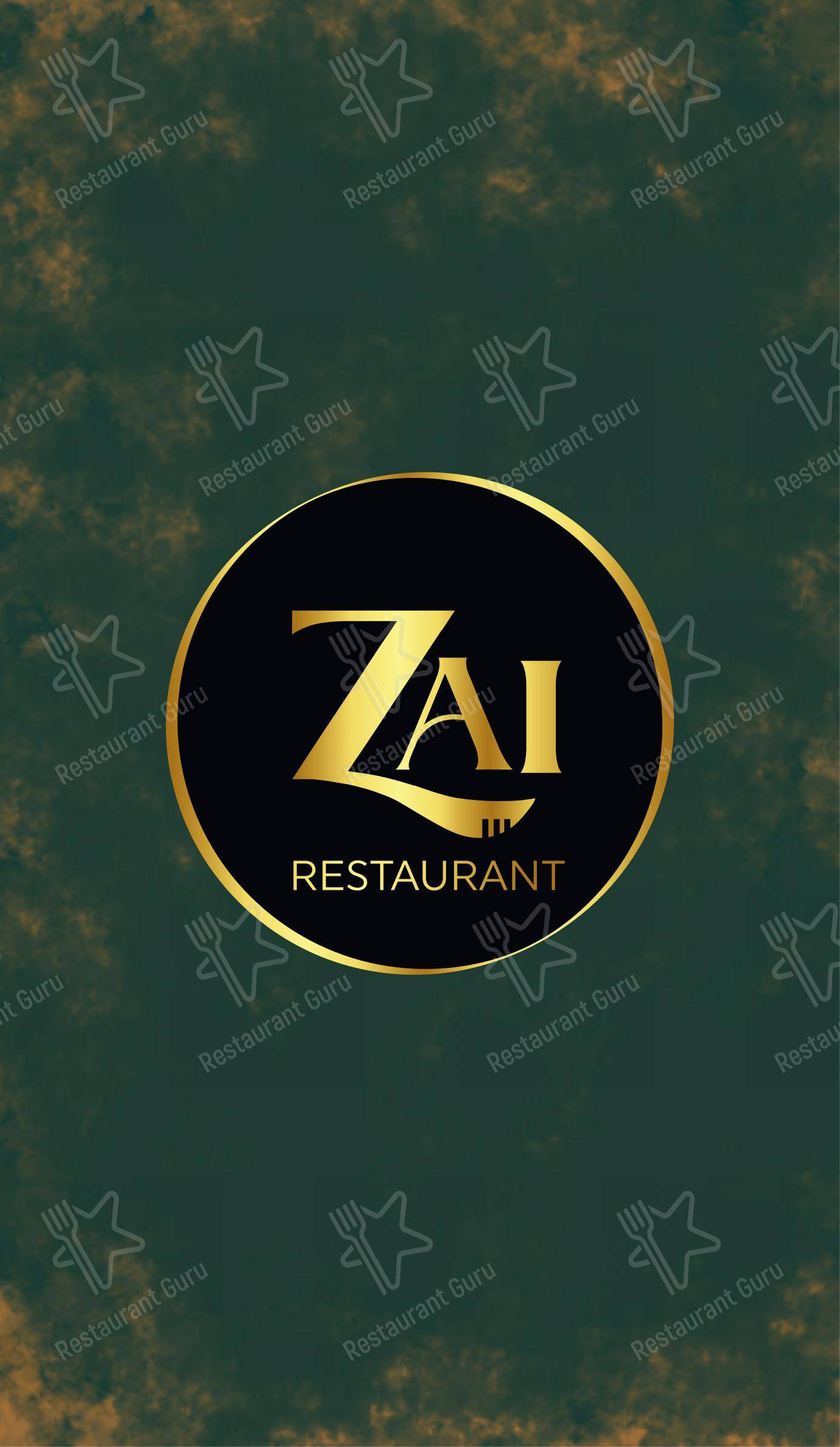 Menu at Zai Restaurant Durban, Durban