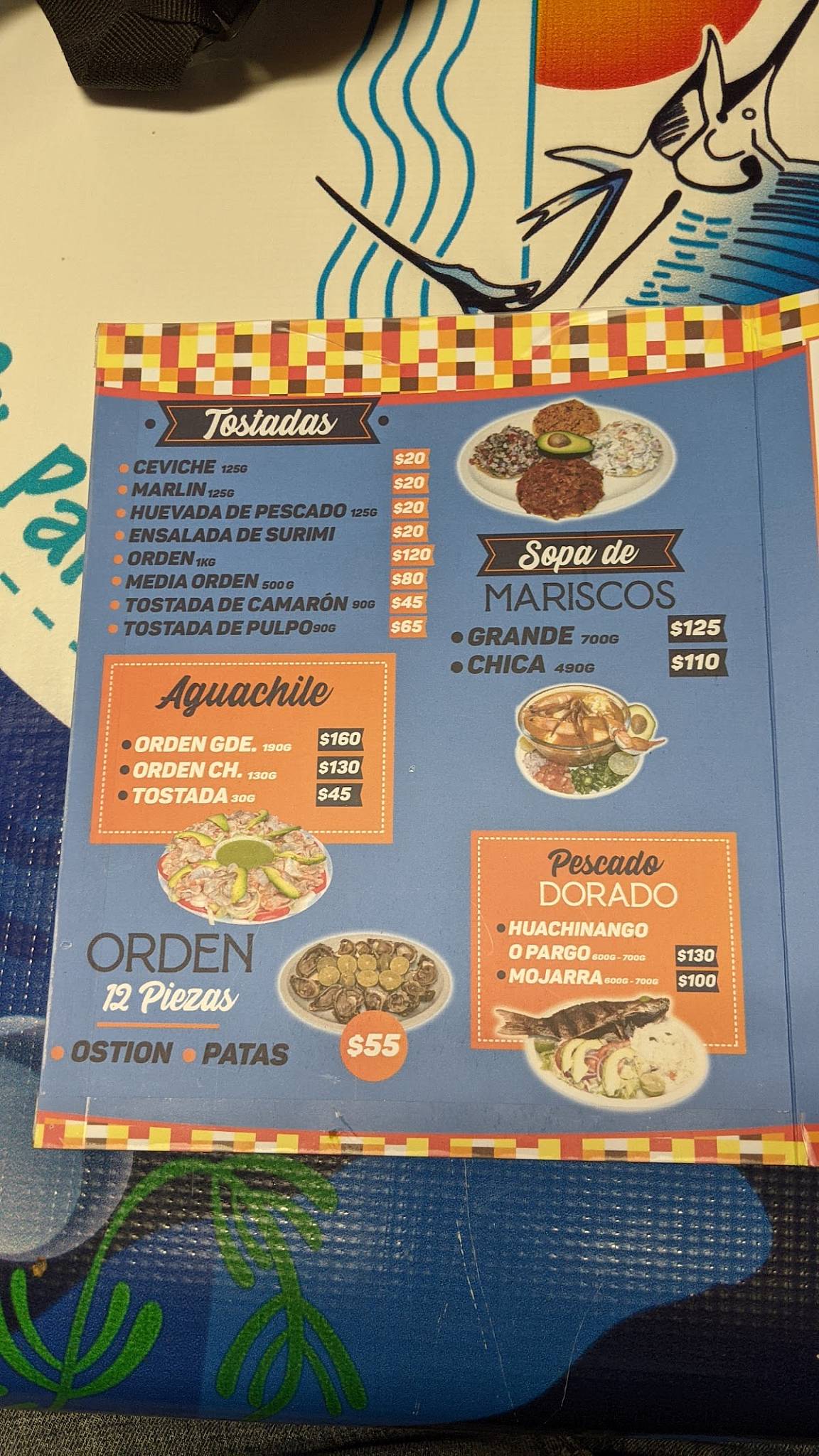 Carta del restaurante Mariscos El Atorón, Zapopan, Calz Federalismo 1733